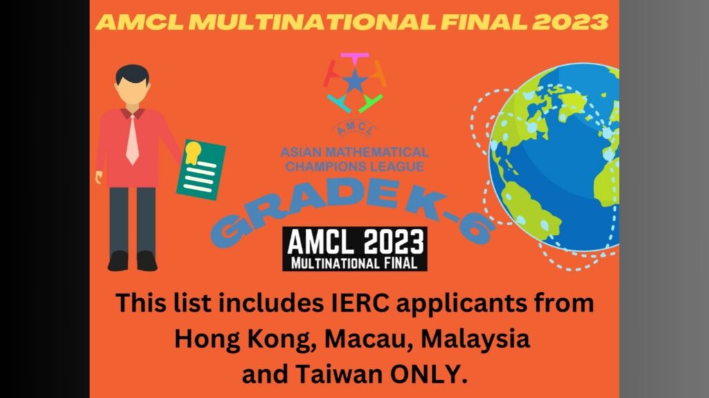 AMCL Multinational-FINAL 2023 (MEDAL LIST) *IERC Applicants who get ...